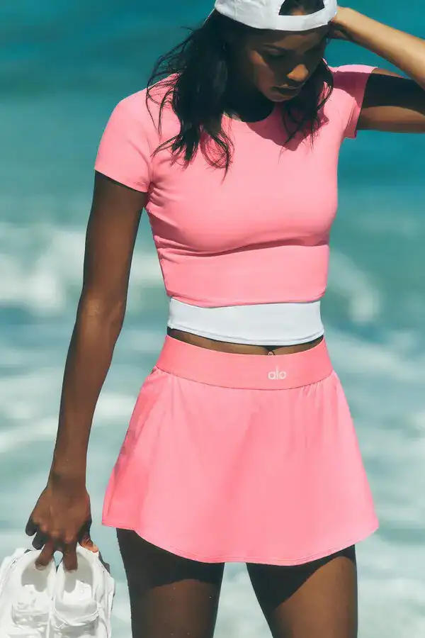 Alo Yoga Match Point Tennis Skirt - Neon Bubblegum | Editorialist